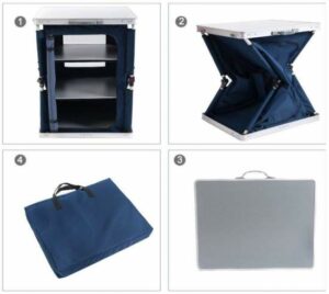 Timber Ridge Camping Foldable Cook Table (with Storage) | Best Tent ...